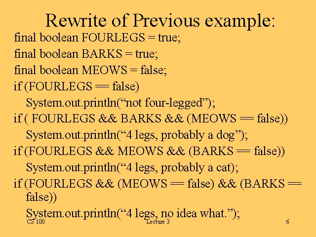 Rewrite of Previous example: