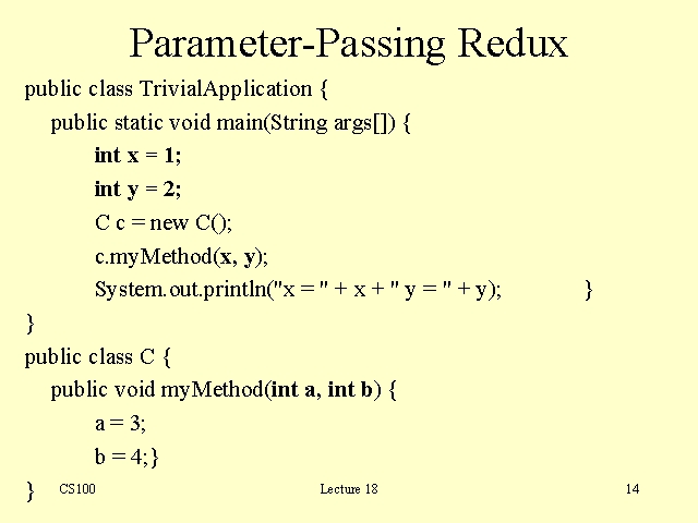 Parameter Passing Redux