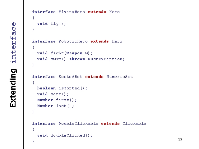 Extending interface