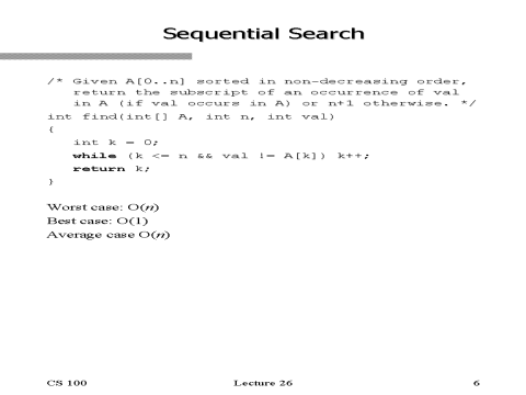 Sequential Search